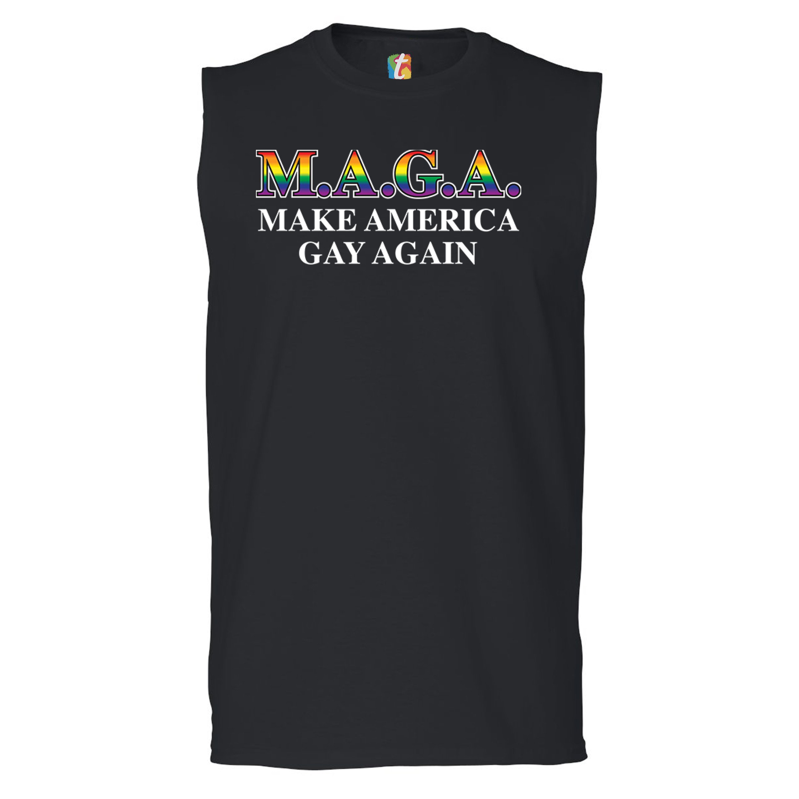 Funny MAGA Anti Trump Muscle Shirt LGBT Rainbow Pride Equality Men's | eBay