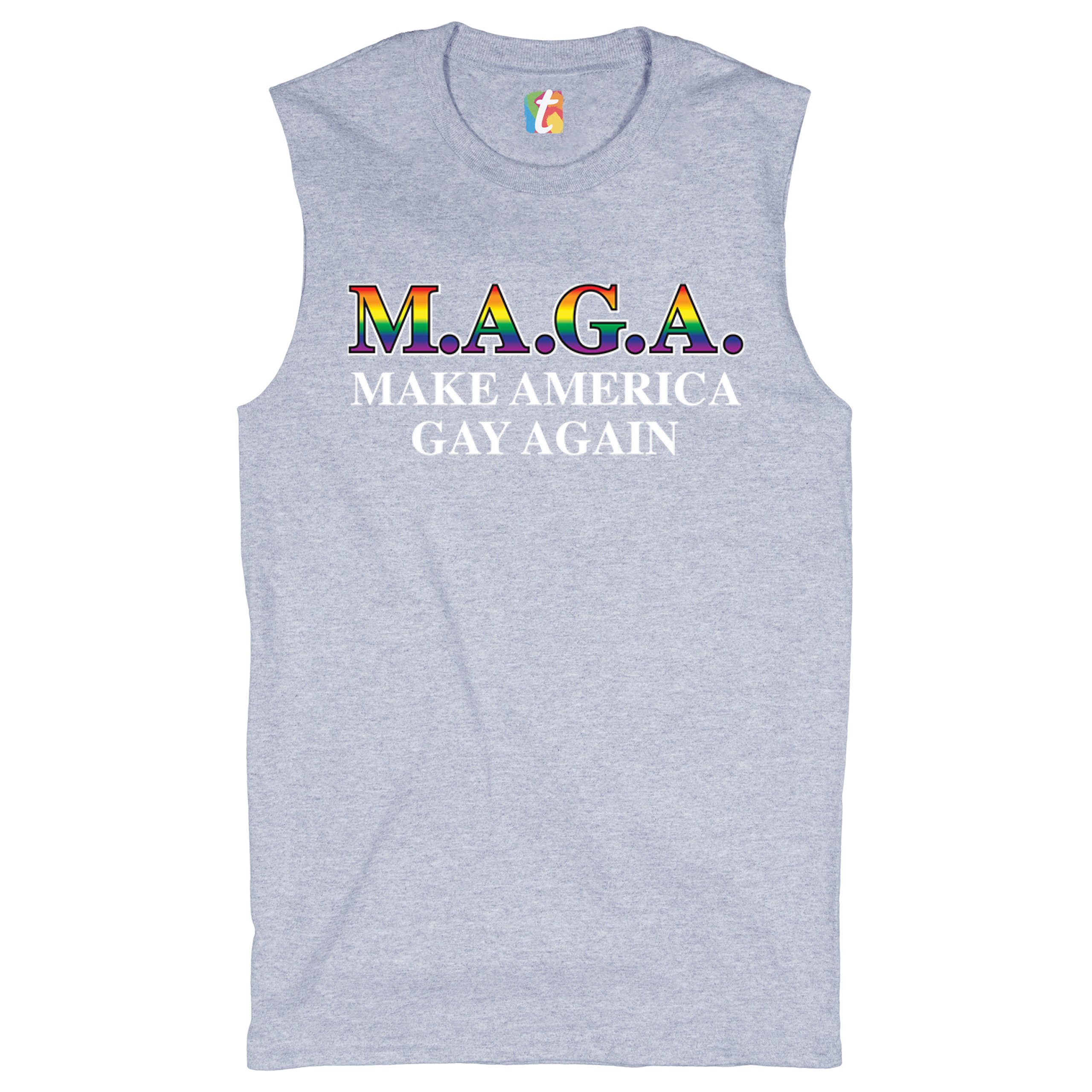 Funny MAGA Anti Trump Muscle Shirt LGBT Rainbow Pride Equality Men's | eBay