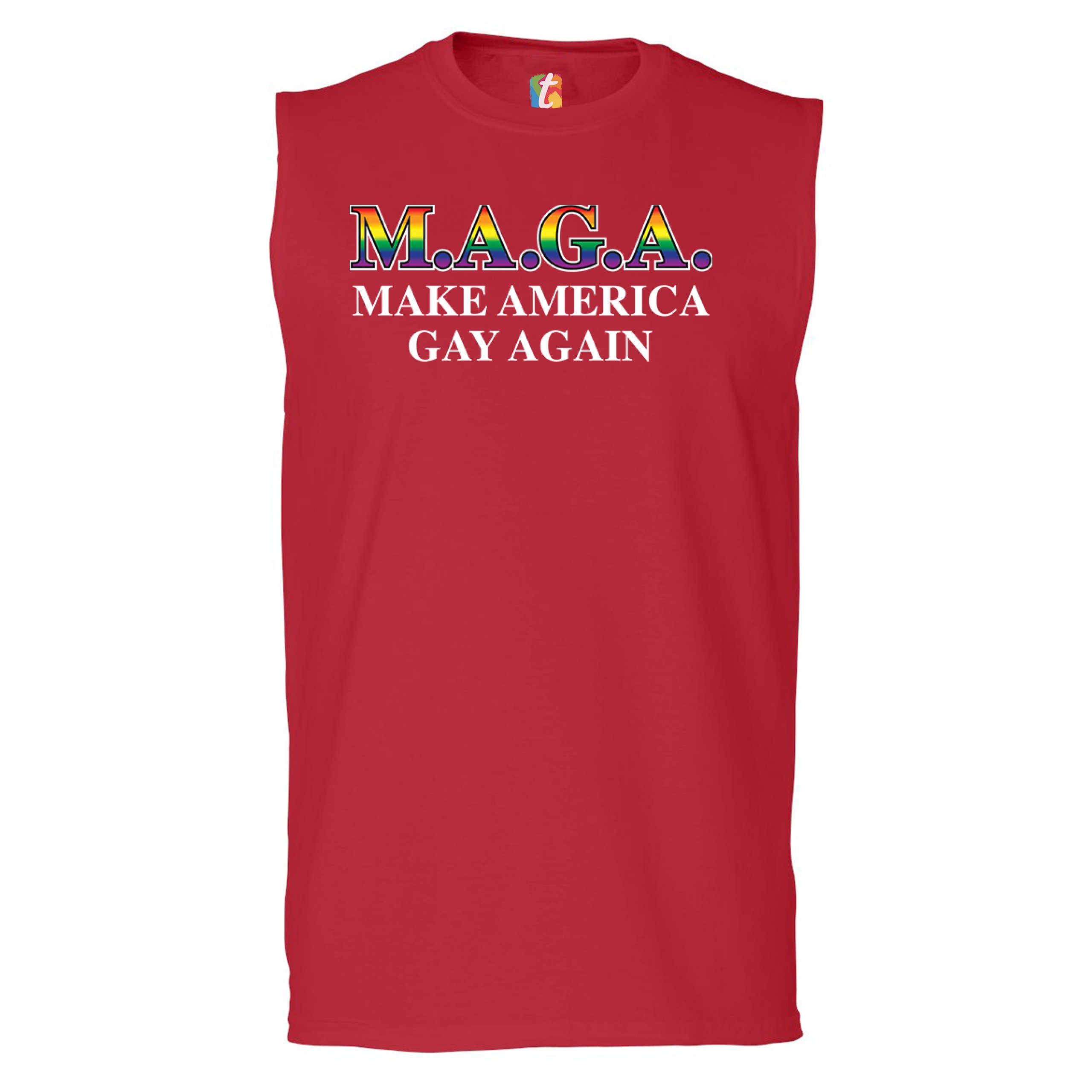 Funny MAGA Anti Trump Muscle Shirt LGBT Rainbow Pride Equality Men's | eBay