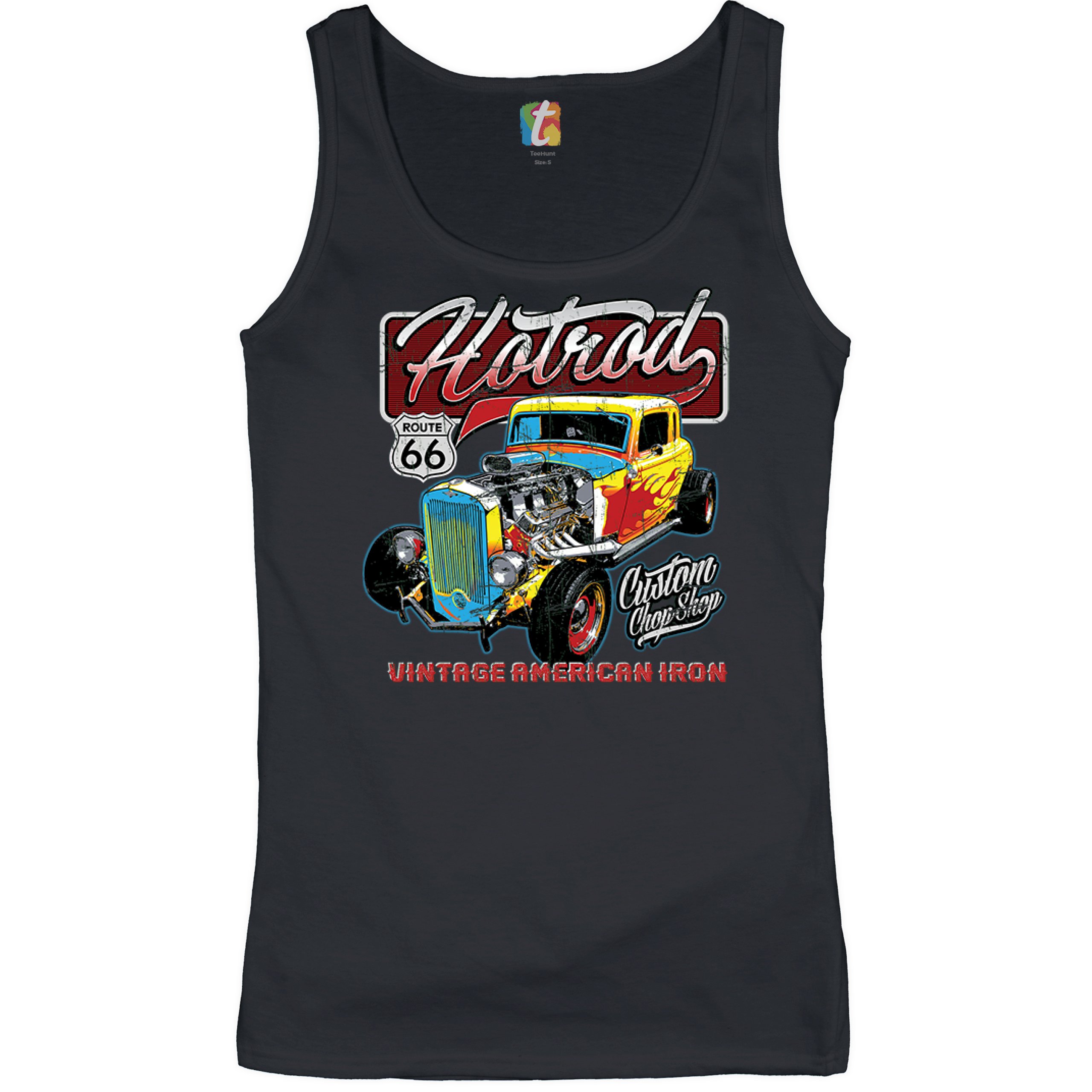 Vintage American Iron Women's Tank Top Hot Rod Route 66 Retro Racing | eBay