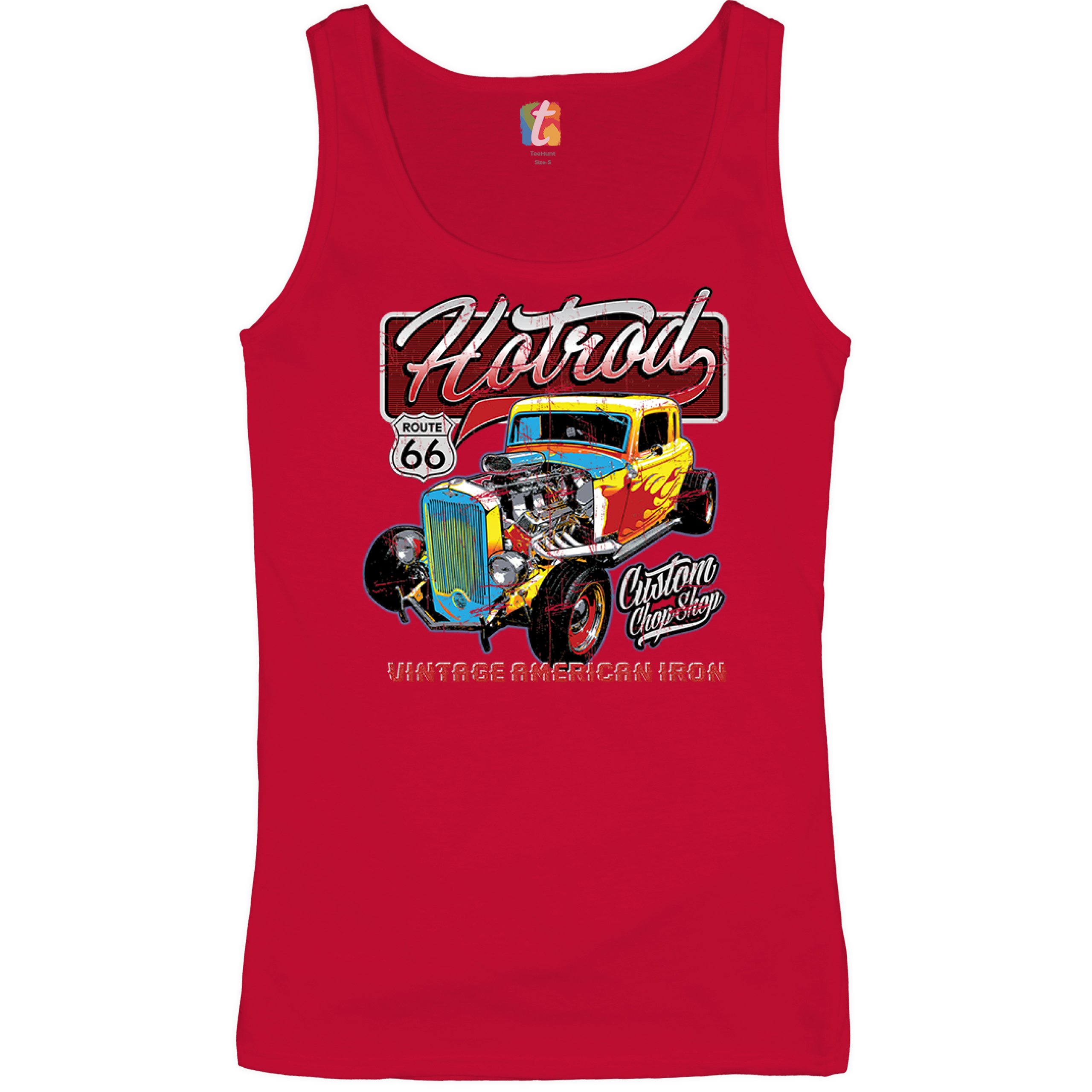 Vintage American Iron Women's Tank Top Hot Rod Route 66 Retro Racing | eBay