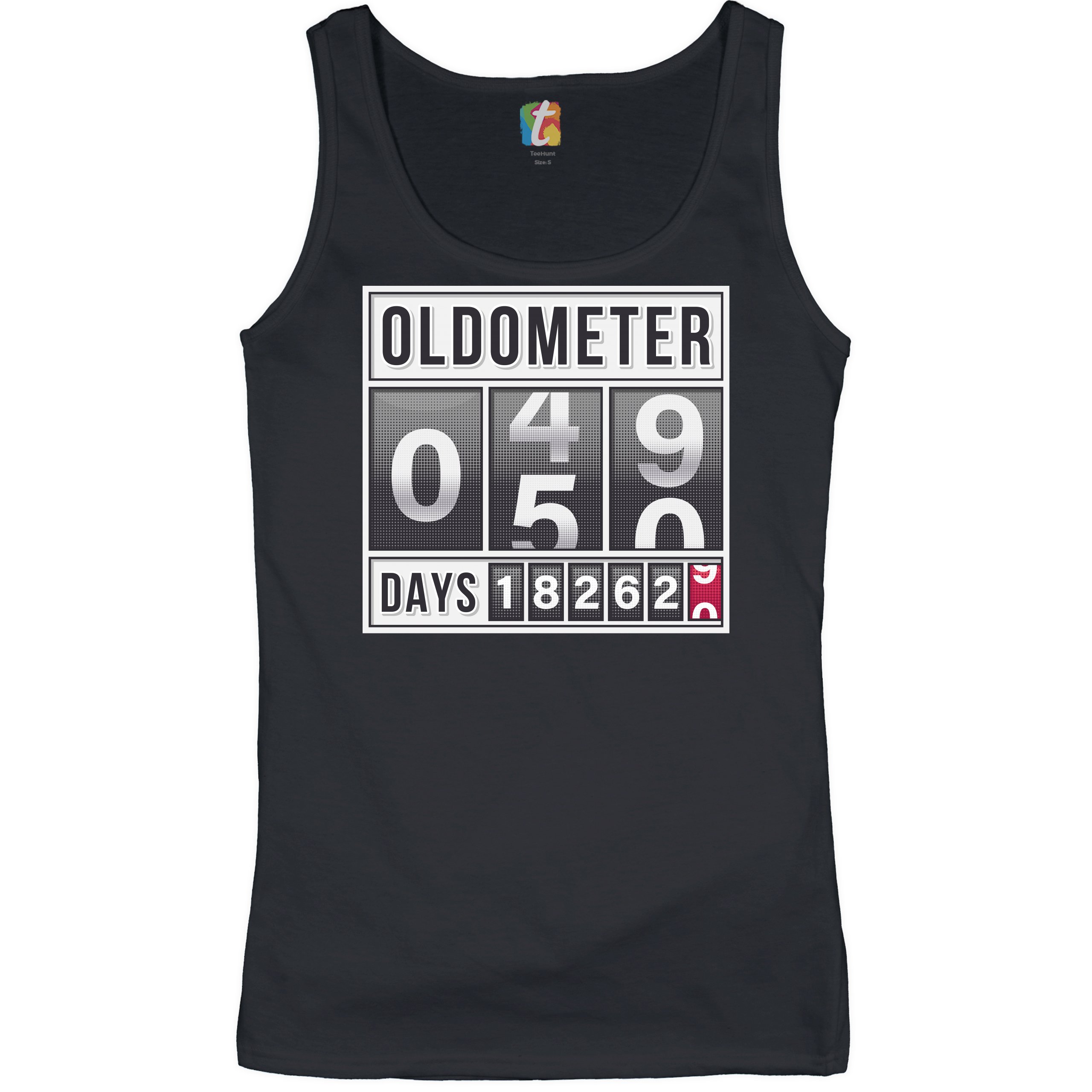 Oldometer 49-50 Women's Tank Top 50th Anniversary 50 AF Funny Odometer ...
