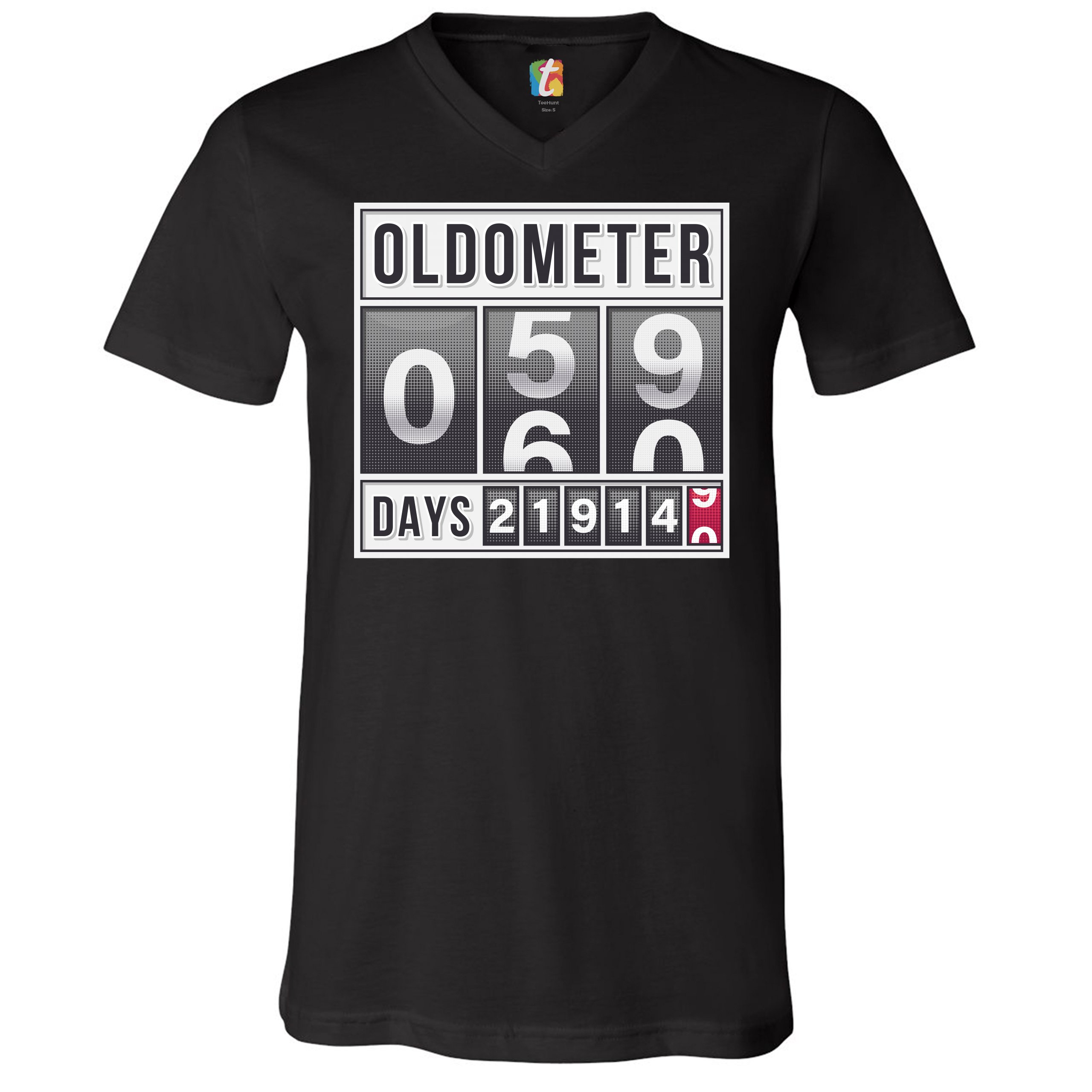 Oldometer 59-60 V-Neck T-shirt Old Lives Matter Funny Odometer 60 AF ...