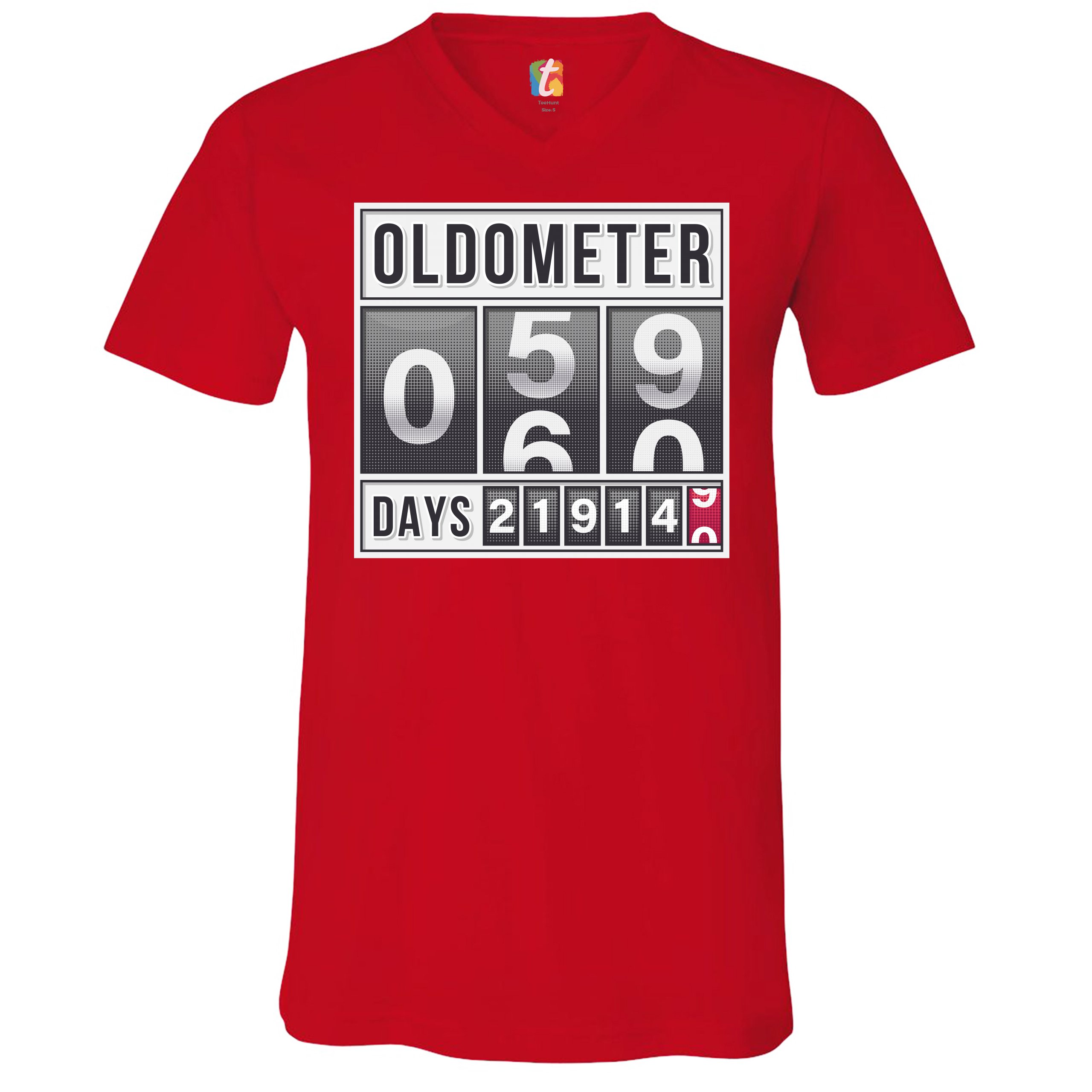 Oldometer 59-60 V-Neck T-shirt Old Lives Matter Funny Odometer 60 AF ...