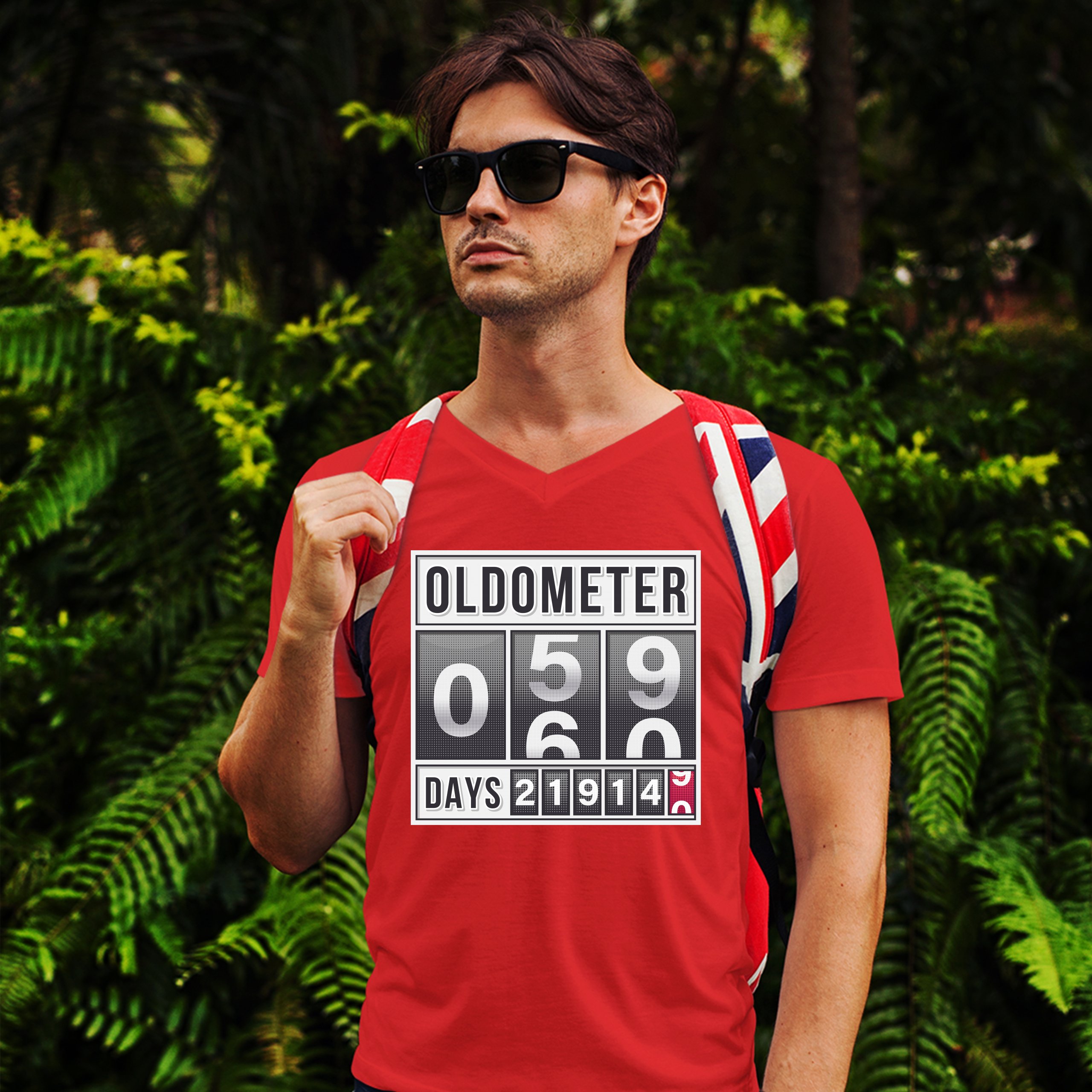 Oldometer 59-60 V-Neck T-shirt Old Lives Matter Funny Odometer 60 AF ...