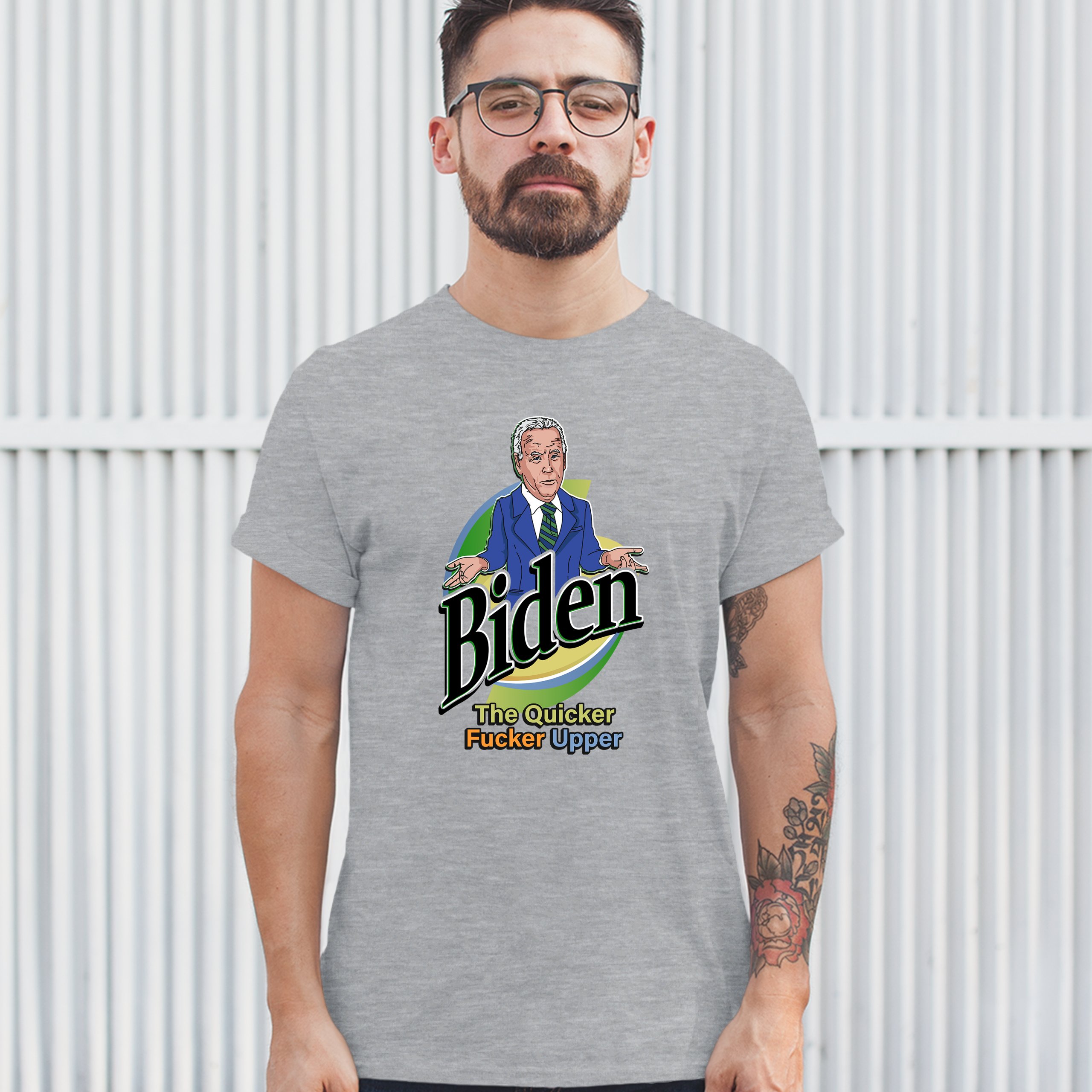 Biden the Quicker F*cker Upper T-shirt Anti Joe Biden Republican Men's ...